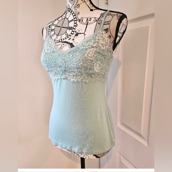 Express | Intimates & Sleepwear | Express Baby Blue Lace Camisole ...